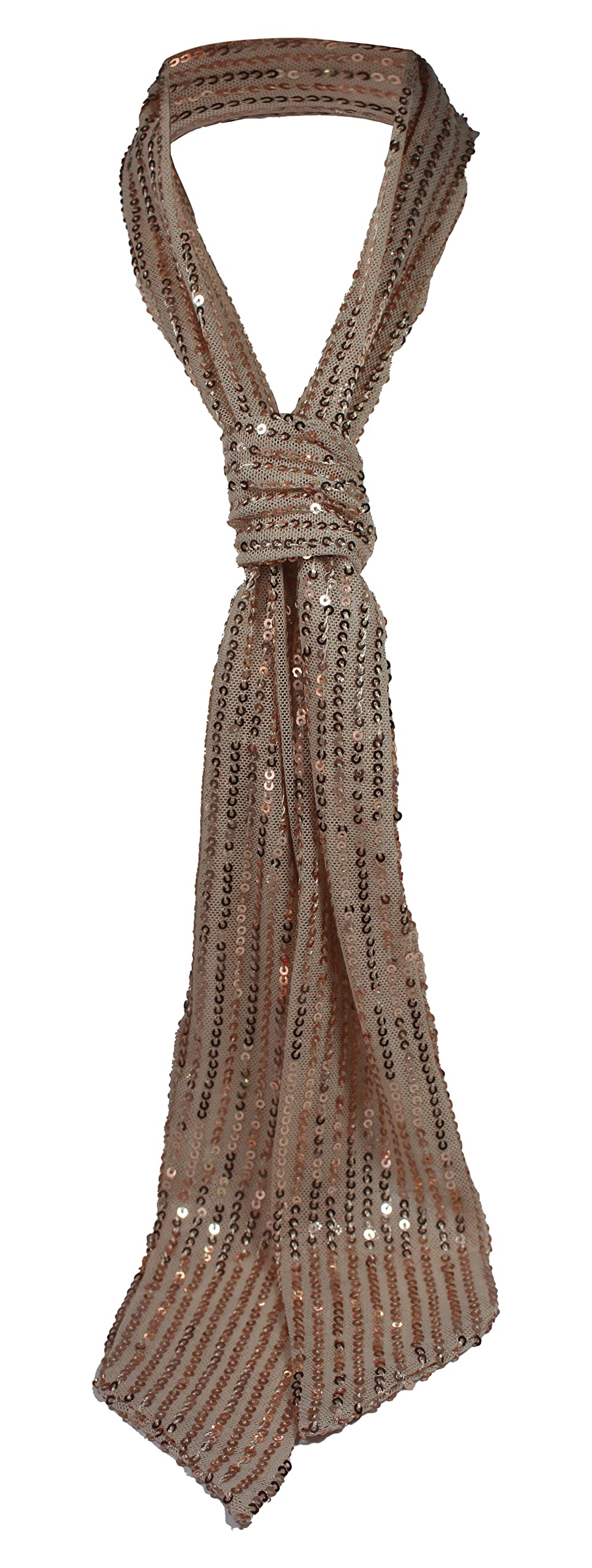 HI-party Small scarf with fashionable sequins for decoration (Golden)