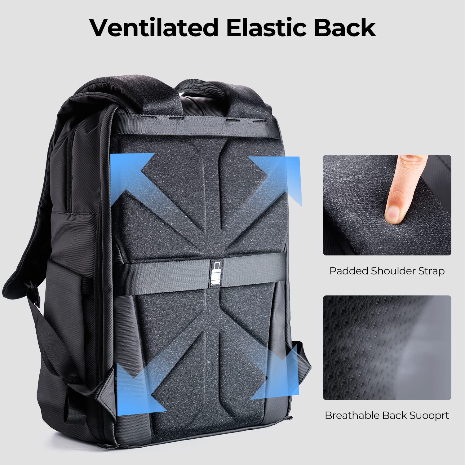 K&F Concept Camera Backpack, Camera Bags for Photographers Large Capacity Camera Case with Raincover,15-15.6 Inch Laptop Compartment Compatible for Canon/Nikon/Sony/DJI Mavic Drone(Backpack 20L)
