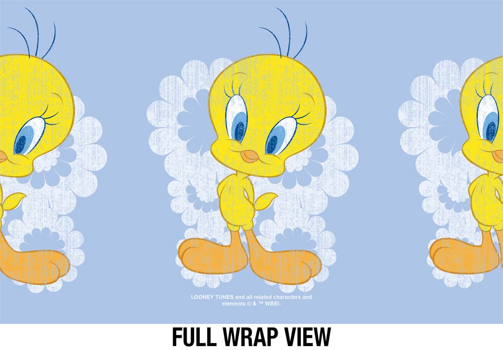 Looney Tunes OFFICIAL Retro Tweety 18 oz Insulated Water Bottle, Leak Resistant, Vacuum Insulated Stainless Steel with 2-in-1 Loop Cap