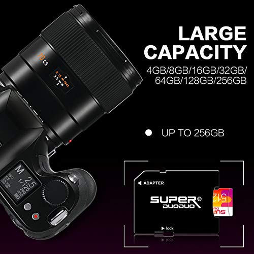 Mini SD Card 512GB Micro SD Card High Speed Card 512GB TF Card Class 10 Memory Cards with Adapter for Smartphones, Surveillances, Action Cameras,Tablets,Drones