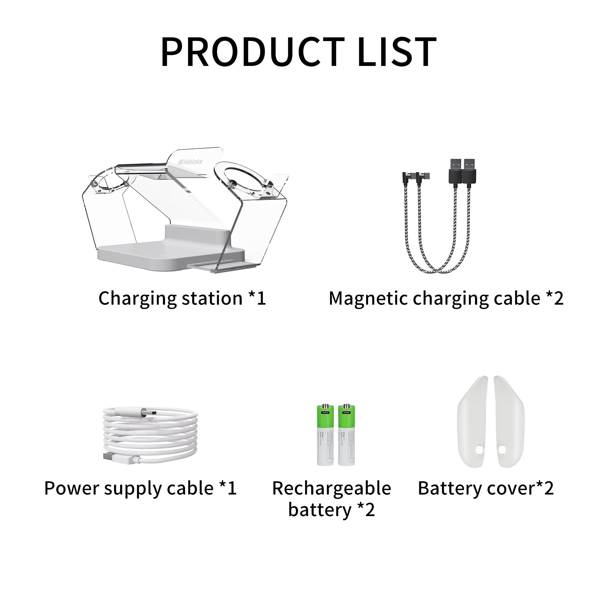 Hibloks Magnetic Charging Station with LED Light for Oculus Quest 2,Oculus Quest 2 Accessories LED Acrylic Station