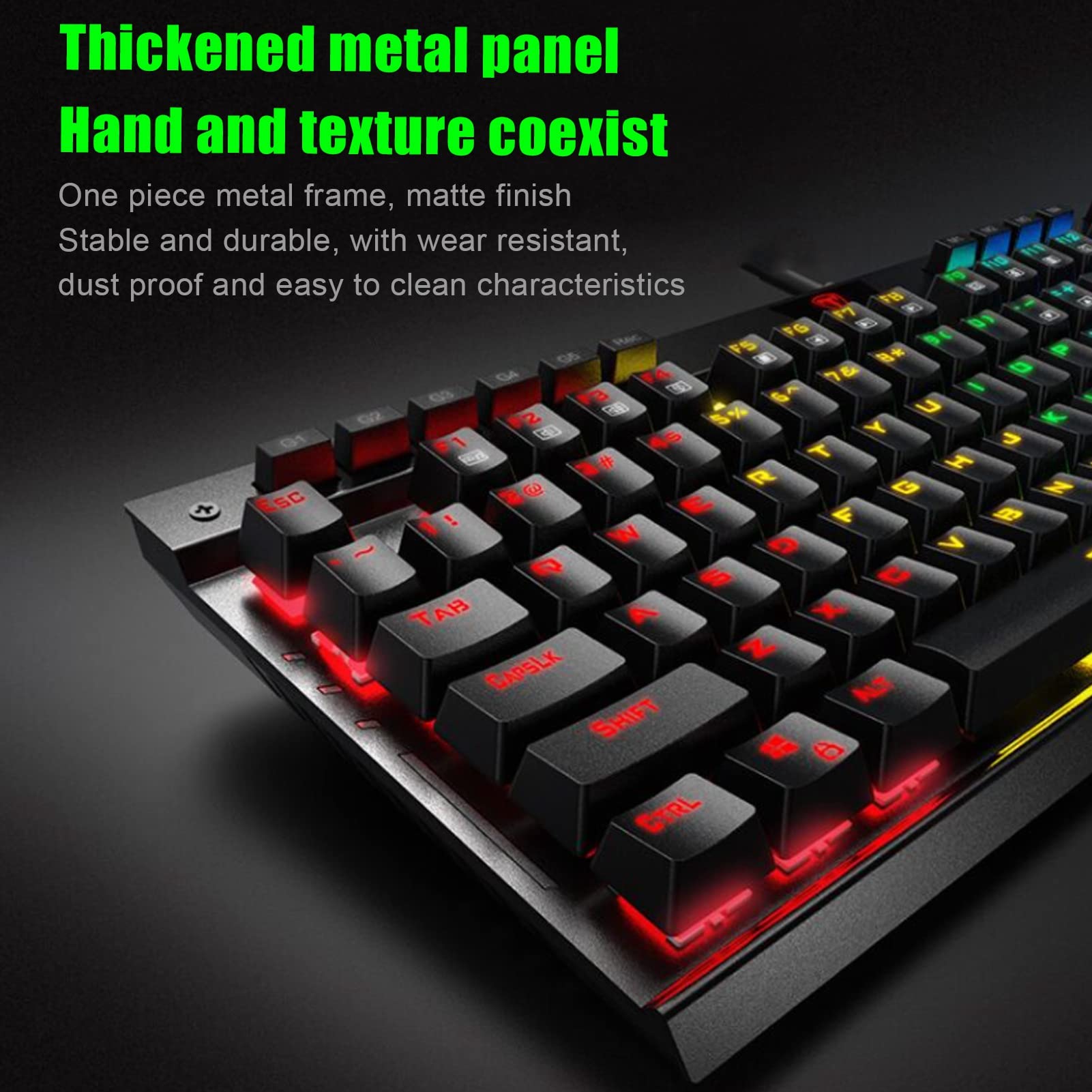 Naroote Computer Mechanical Keyboard Gaming Keyboard dustproof Magnetic adsorption Detachable macroprogramming for Gaming