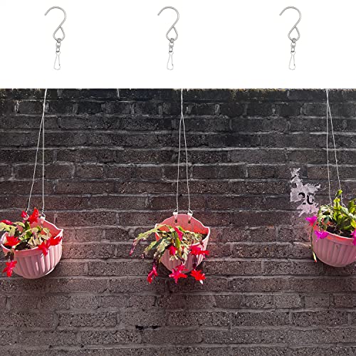 MYYZMY 24 Pack Swivel Hooks Clips for Hanging Wind Chimes, Crystal Twisters, Outdoor Ornaments Party Supply