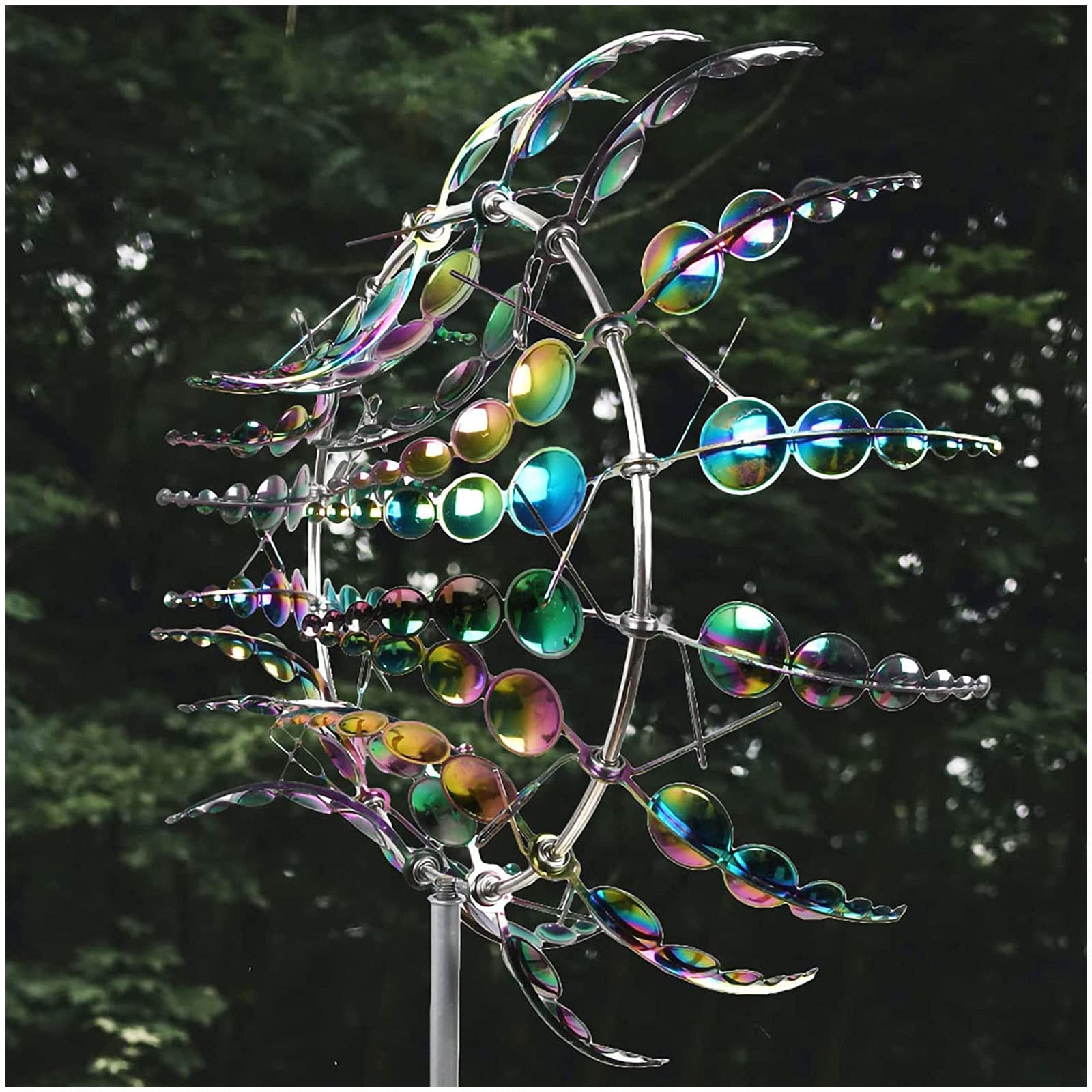 MEEN Magical Stell Windmill, Vintage Windmill Decor, Outdoor Spinners for Yard and Garden, for Home Garden Yard Outdoor Decoration,Colorful