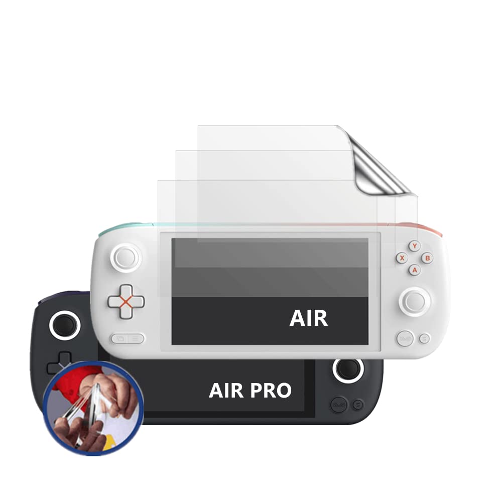 MIHENCE [ 3PCS Compatible for AYANEO AIR Screen Protector, PET Premium Real HD Protective Film Compatible for AYA Neo AIR/AIR Pro/AIR 1S - 5.5 Inches OLED Handheld PC Game Console