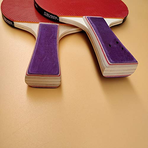 Hewen-Ping Pong Set Beginner Level Table Tennis Racket Pingpong Paddle Ping Pong Bat Set with 2 Rackets, 4 Balls Table Tennis Bat