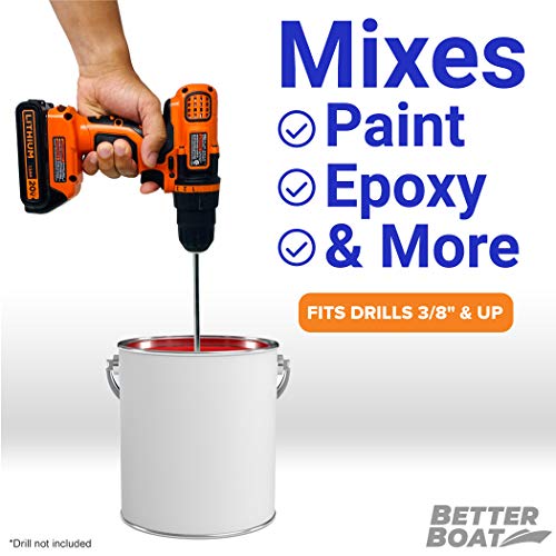 Paint Mixer for Drill & Art Epoxy Resin Mixer or Epoxy Mixer for Resin Paint Stirrer for Drill Paint Mixer Attachment & Mud Quart or Gallon Mixing Tools Crafting Paint Mixer Drill Attachment Paddle