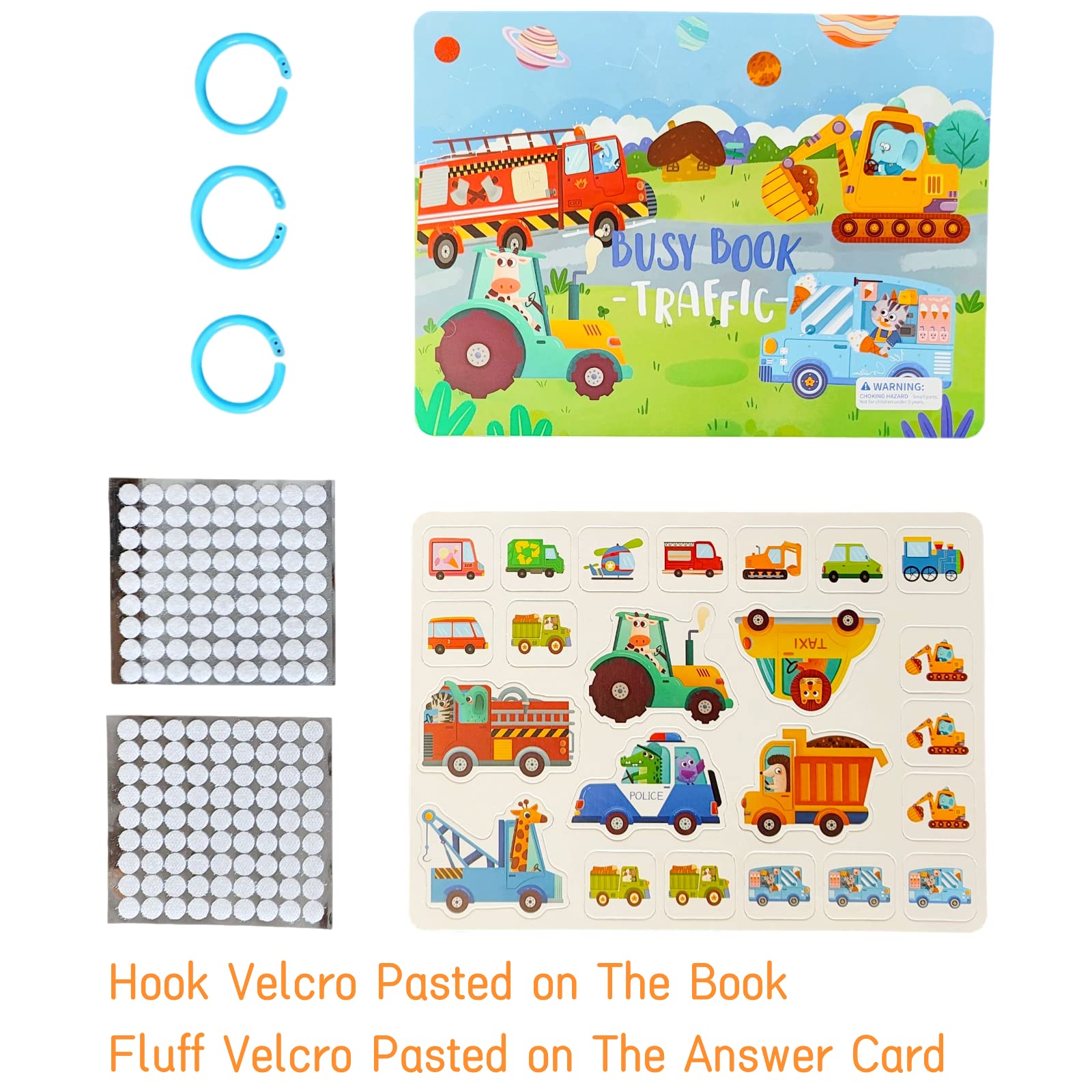 MIKNEKE DIY Quiet Book for Toddlers, Montessori Busy Book for Kids, Dinosaur Preschool Learning Activities Learning & Education Toys