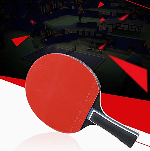 Hewen-Ping Pong Set Pingpong Racket Pingpong Paddle Table Tennis Bat Beginner Sturdy Durable Ping Pong Bat Set with 2 Rackets, 5 Balls Table Tennis Bat (Color : B, Size : Long)