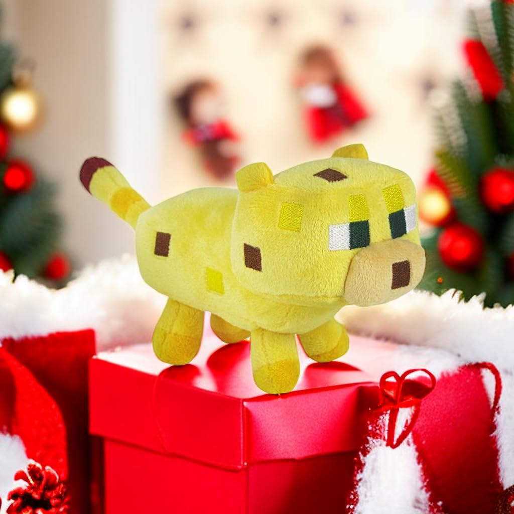 MALAER Stuffed Animals Creeper Plush Toy,Fancy Cat、Ocelot 、Wolf 、Pig Plush,Game Doll Pixel Miner Plushie ,Birthday Presents for Kids Boys Girls
