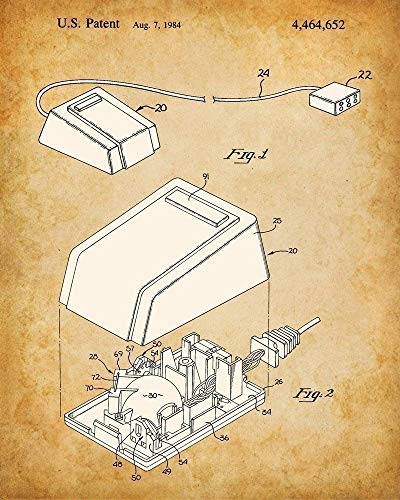 Original Steve Jobs Computer Patent Art Prints - Set of Four Photos (8x10) Unframed - Makes a Great Home or Office Decor and Gift Under $20 for Computer Geeks/Gurus and Tech Support