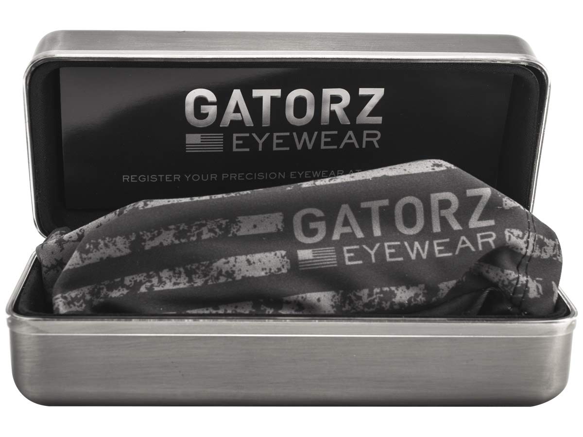 Gatorz Eyewear, Magnum Patriot Model, Aluminum Frame Sunglasses - Made in The USA (Smoked Polarized Lens)