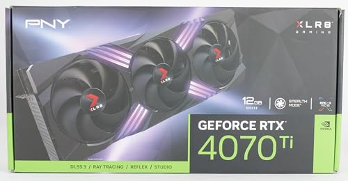 PNY GeForce RTX 4070 Ti 12GB XLR8 Gaming Verto Epic-X RGB Triple Fan Graphics Card DLSS 3