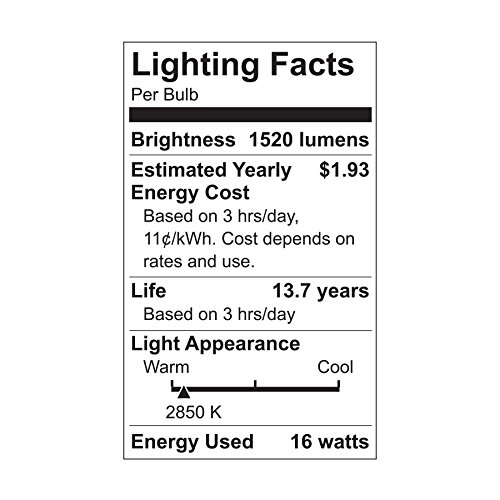 GE Lighting 32304 LED Bright Stik 15-watt (100-Watt Replacement), 1520-Lumen Light Bulb with Medium Base, Soft White, 2-Count