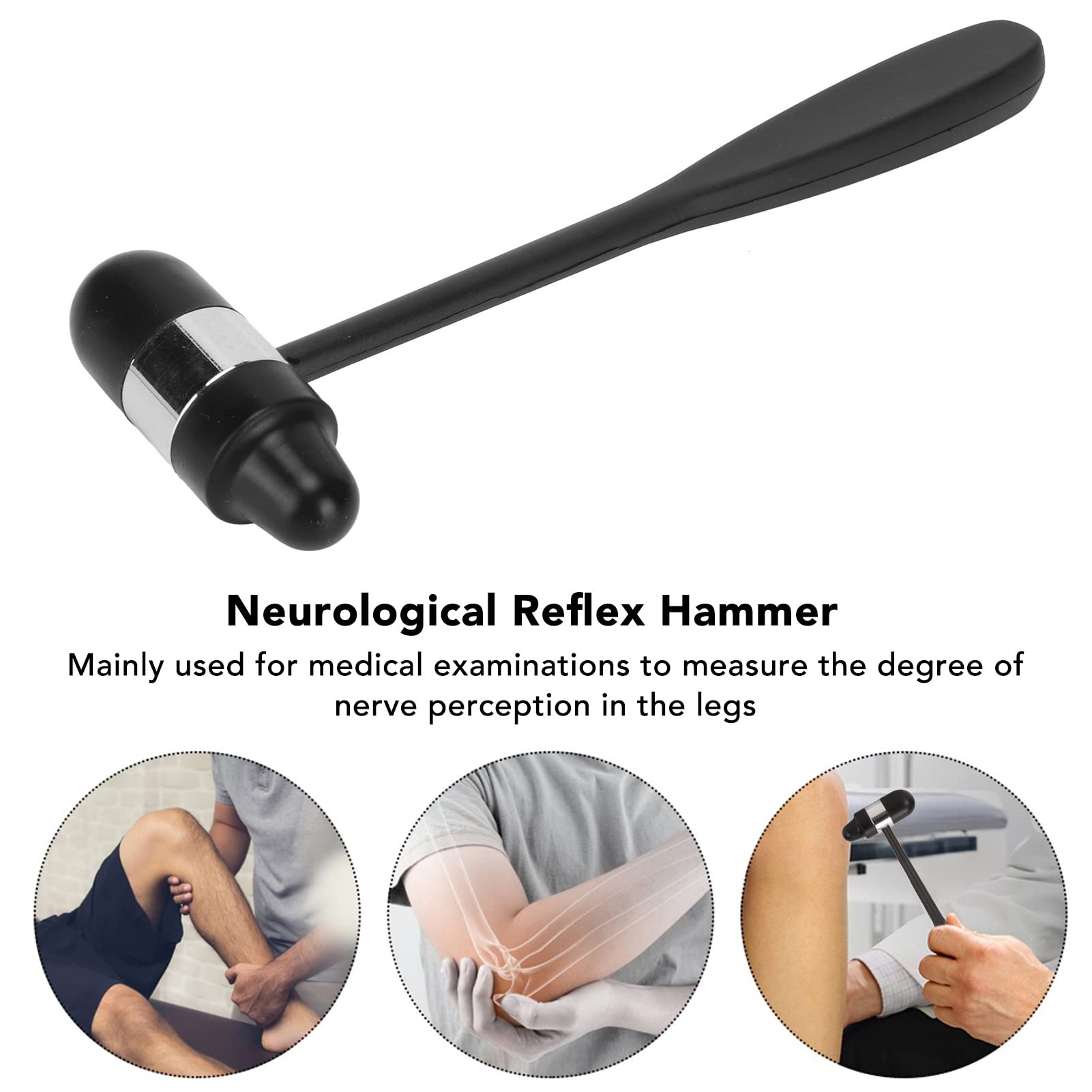Neurological Hammer, Multifunctional Neurological Examination Hammer with Pointed Tip Handle for Cutaneous