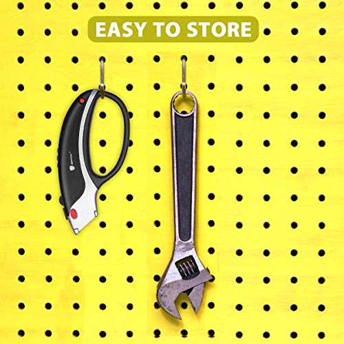 ORIENTOOLS Utility Knife Box Cutter, 2 Sets Retractable Auto-Lock Razor Knife with 5 Extra Sharp Blades and Snap Knife Combo, Non-Slip Handle Ergonomic