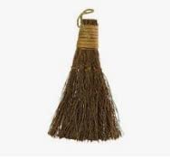 TDST Bundle of 2 Pumpkin Spice Scented Hand Broom Stick Decor Items, 6 in. Bulk Broomsticks Holiday Fall Autumn Halloween Christmas with Bonus TDST Scented Aziza, Brown (dtfg22)