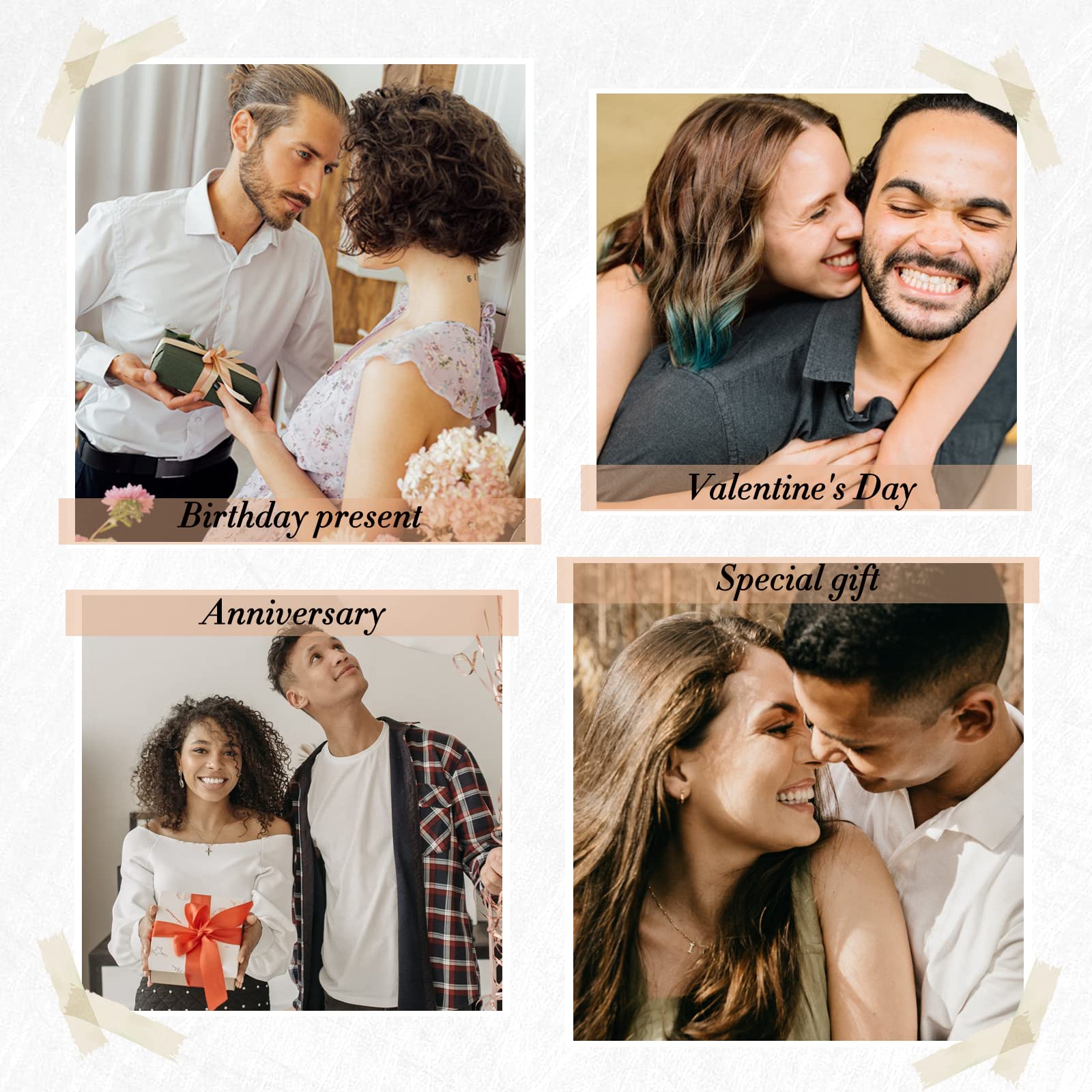 Luxladis Personalized Couples Rings Set for Him and Her Promise Rings for Couples Free Engraving Custom Name Stainless Steel Engagement Rings for Couples Valentines Day (Angelwings)