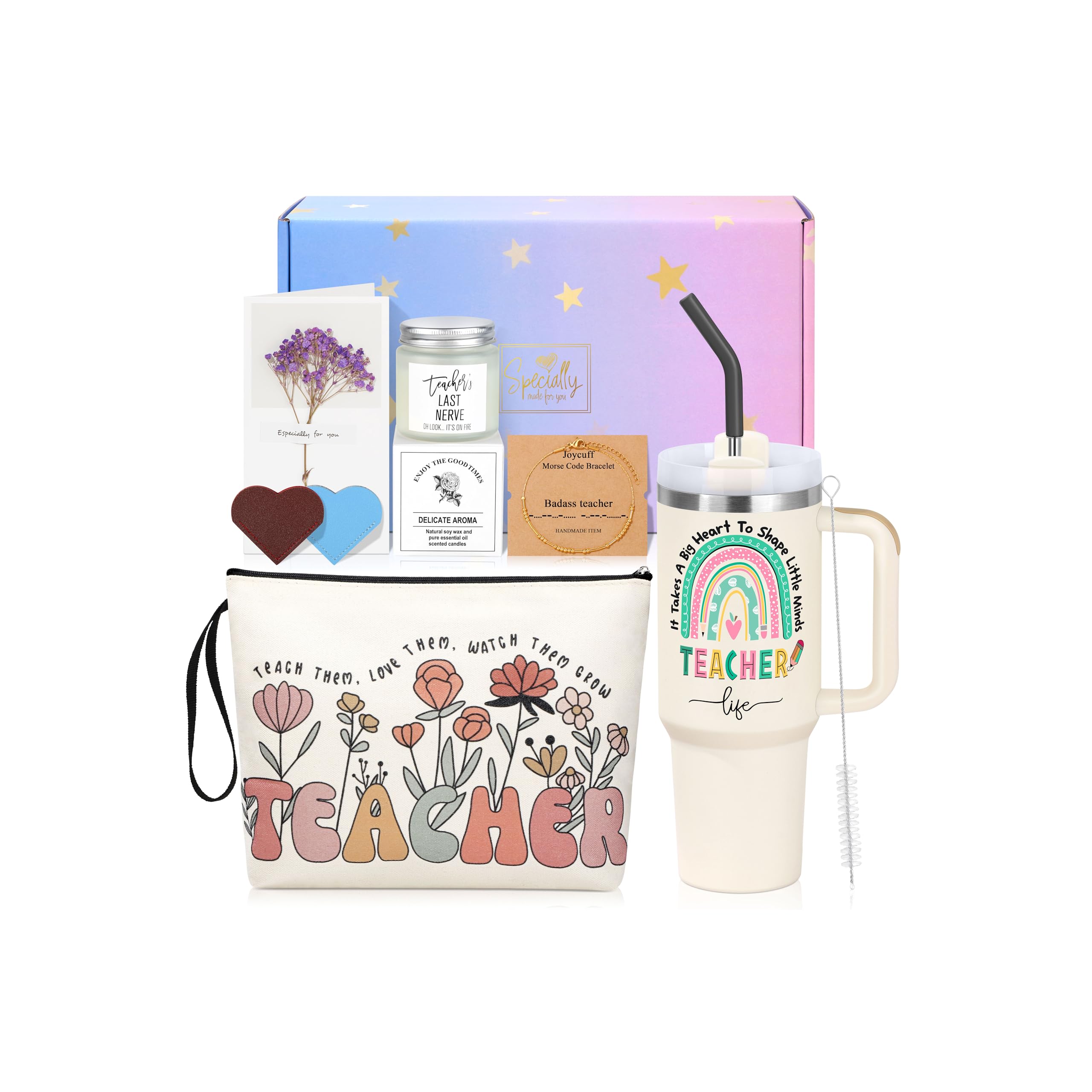 Teacher Appreciation Gifts for Women, Christmas Birthday Gifts for Best Teacher from Student, Graduation Teacher Gifts Basket for Women, Thank You Gifts Sets for Teacher