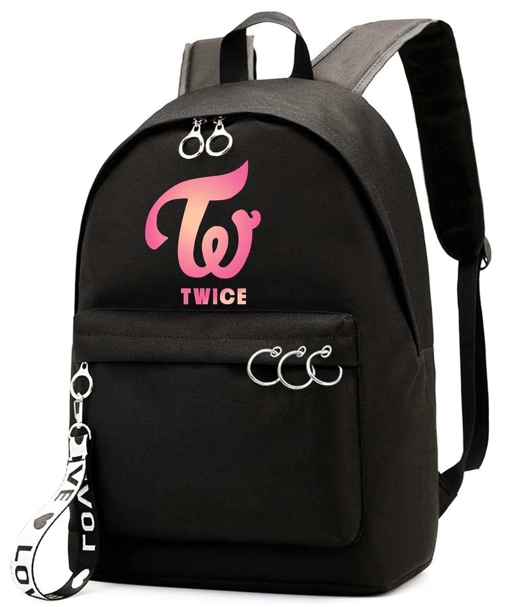 KAEFRA Casual Kpop New Twice Jeans Merch Backpack Bags Merchandise (KH003)