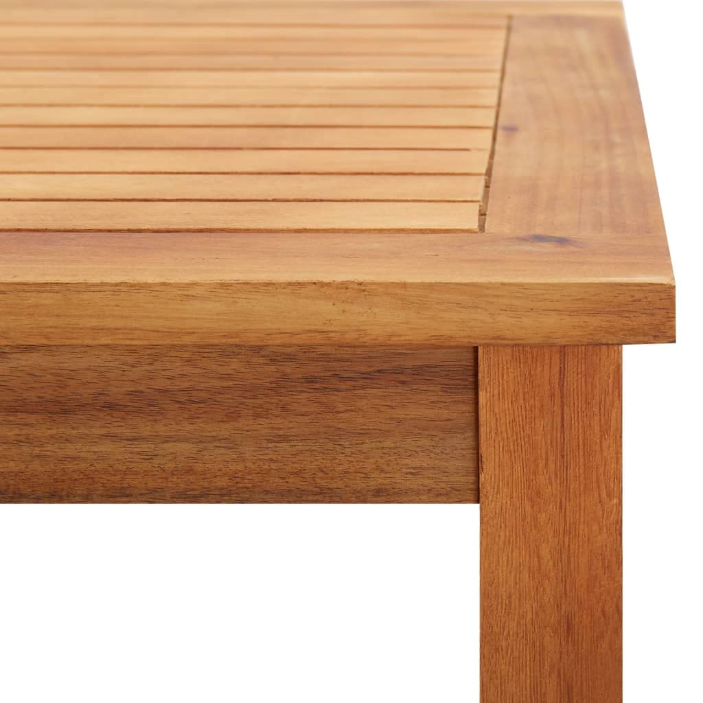 vidaXL Solid Acacia Wood Outdoor Coffee Table - Weather-Resistant and Easy-to-Clean Patio Table with Slatted Tabletop Design - Comfortable and Practical Outdoor Furniture - Brown