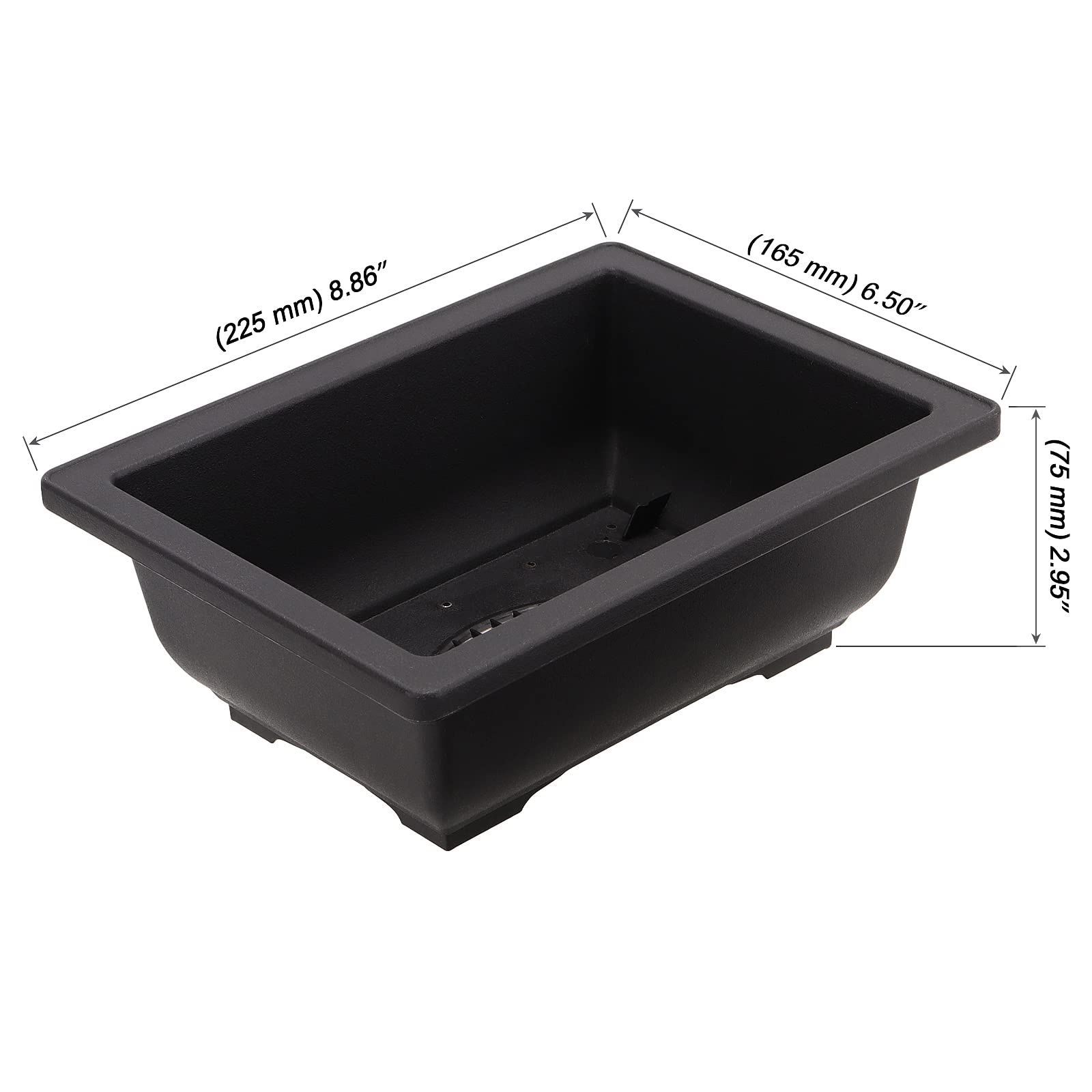 MOUYAT 15 PCS 8.9 Inch Bonsai Training Pots, Rectangular Plastic Bonsai Tree Growing Large Planter Pot for Plants, Garden, Yard, Office, Balcony, Home Decoration