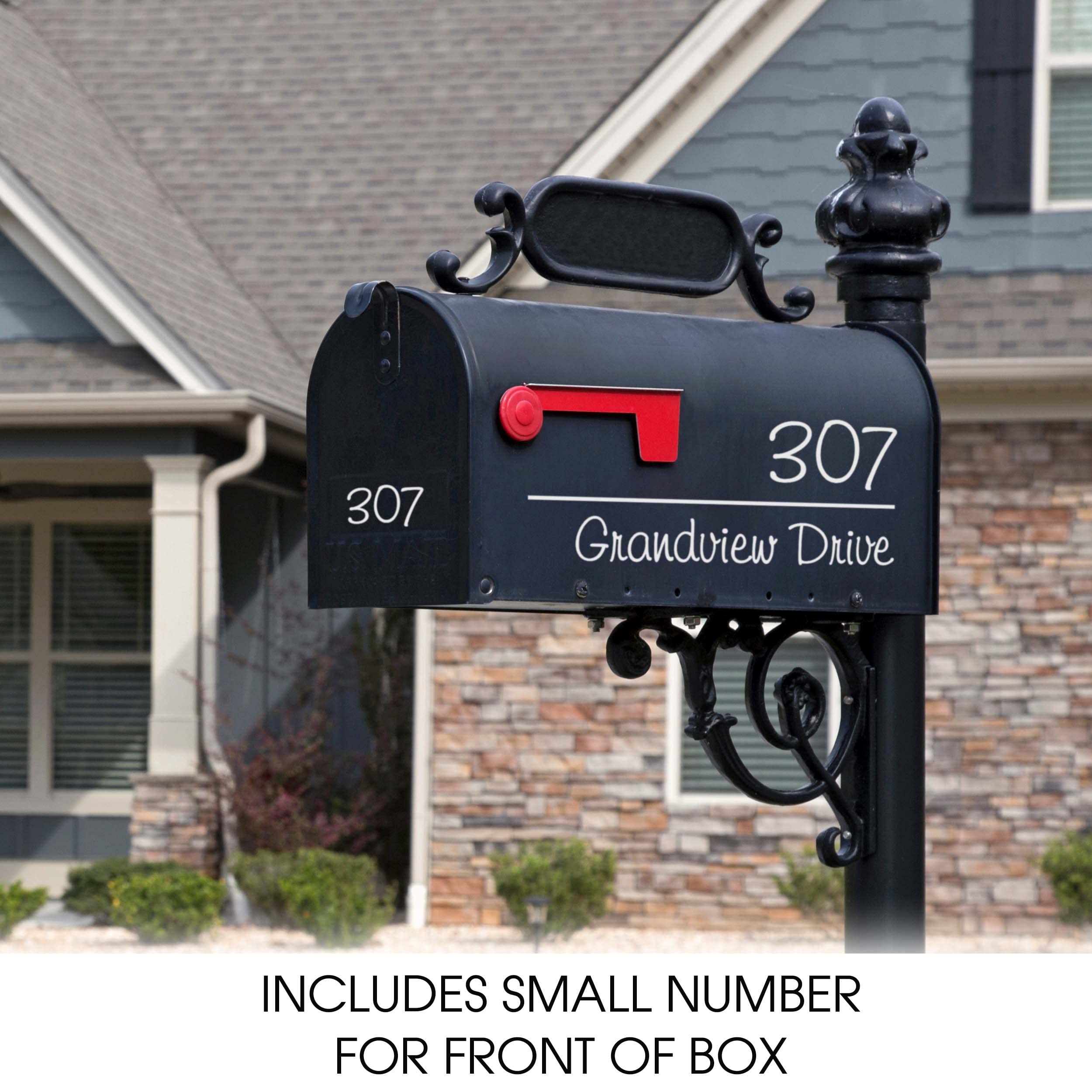 Personalized Mailbox Numbers - Street Address Vinyl Decal - Custom Decorative Numbering Street Name House Number Gift E-004x - Back40Life
