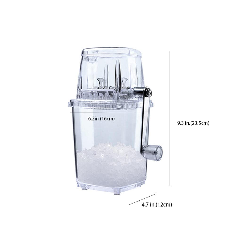 MYBAQ,Ice Crusher Machine,Shave Ice Machines,Manual Ice Shaver,Manual Ice Crusher,Ice Crushers for Home Use,6.2 "L X 6.2 "W X 9.3" H,Ideal for Family Gatherings, Picnics, Parties