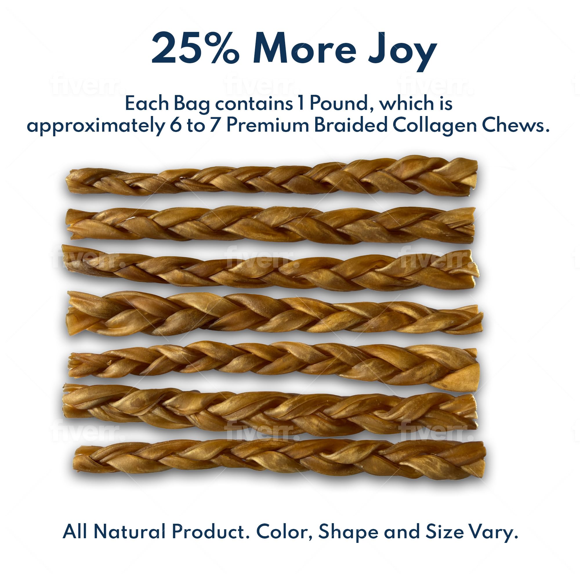 Scouts Essentials - 12β Premium Braided Collagen Chews 1 Pound 100% Natural Pure Grass-Fed Beef Single Source Treat Long Lasting Aggressive Dog Chewers Medium Large Dogs Muscle Growth