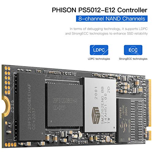 Hikvision E2000 512GB M.2 SSD NVMe PCIe Gen3, Internal Solid State Drive, 3D NAND, Up to 3,500MB/s, 3 Year Warranty