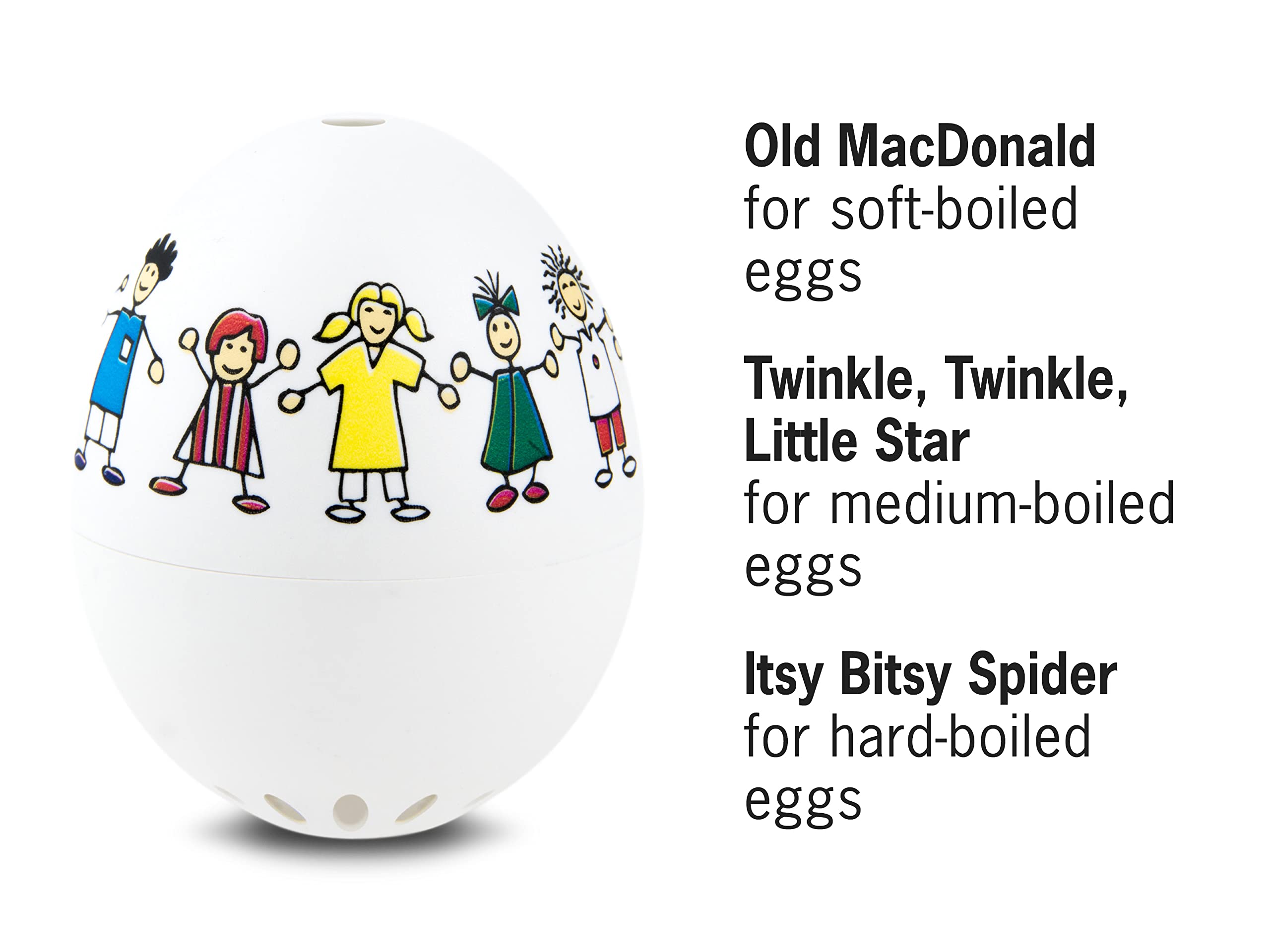 Kids BeepEgg – Egg Timer for Boiling Eggs – Musical Egg Cooker for Soft, Medium, Hard Boiled Eggs – Food Safe – Singing Floating Egg Timer – Egg Cooker for 3 Levels of Doneness - Brainstream