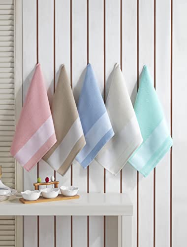 Kafthan Dish Towels Set - Dishcloths 100% Turkish Towels, Cotton Kitchen Towels,18βx28β, Multicolor, Soft, Absorbent, Fast Drying Dish Cloths & Non-Toxic Cleaning Towel Cloths (Thrive (Solid), 10)