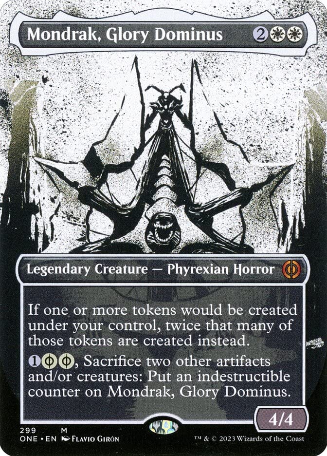 Magic: the Gathering - Mondrak, Glory Dominus (299) - Borderless - Phyrexia: All Will Be One