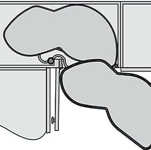 Lemans II Set 2-Shelf Lazy Susan with Soft-Close for Blind Base Corner Cabinets (884 sq. Model 50, Tray Size: 18", Swings Right)