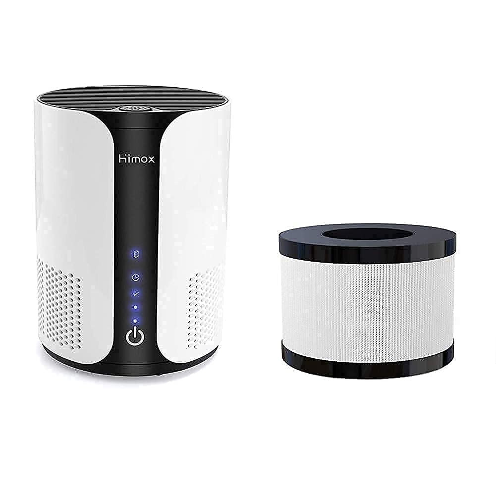 HIMOX AP01 Compact Air Purifier (Genuine Filter included) and EXTRA 1 Pack Genuine Replacement H13 True HEPA Medical Grade Flitration Filter