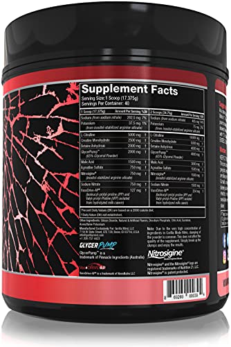 Gorilla Mode Nitric Stimulant Free Pre-Workout – Best Tasting and Most Effective Stimulant Free Pre-Workout/Massive Pumps · Vasodilation · Power / 646 Grams (Bombsicle)