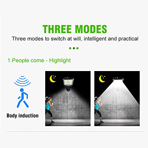 Solar Lights Outdoor Waterproof, Solar Street Light, Solar Powered Street Lights Dusk to Dawning with Motion Sensor Led Floods Light for Parking Lot Drive-Way Garden