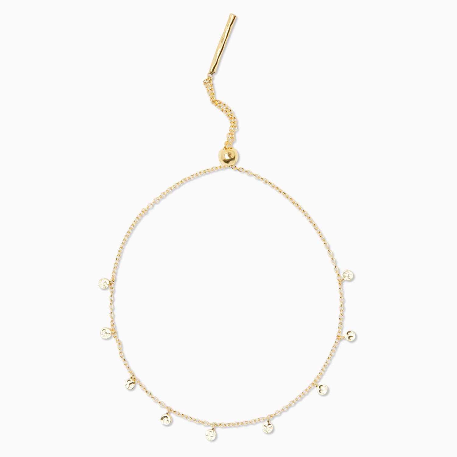 gorjana Women’s Chloe Mini Bracelet, Adjustable Bolo Link Chain, 18K Gold Plated