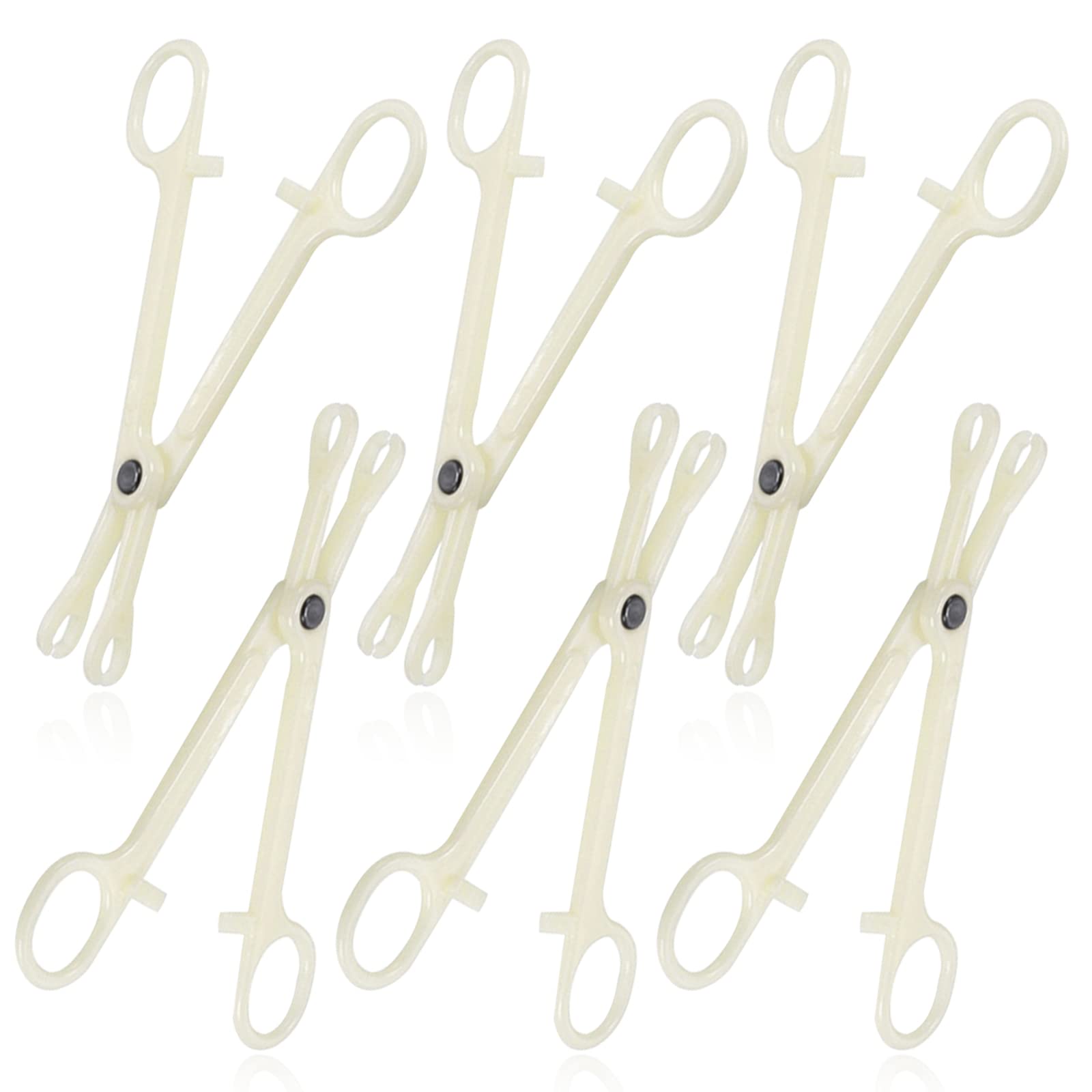 Piercing Clamps - Autdor 25Pcs Piercing Forceps Rounded Slotted Disposable Piercing Clamps Septum Forceps for Lip Navel Tongue Belly Ear Nose Piercing Kit Piercing Tools