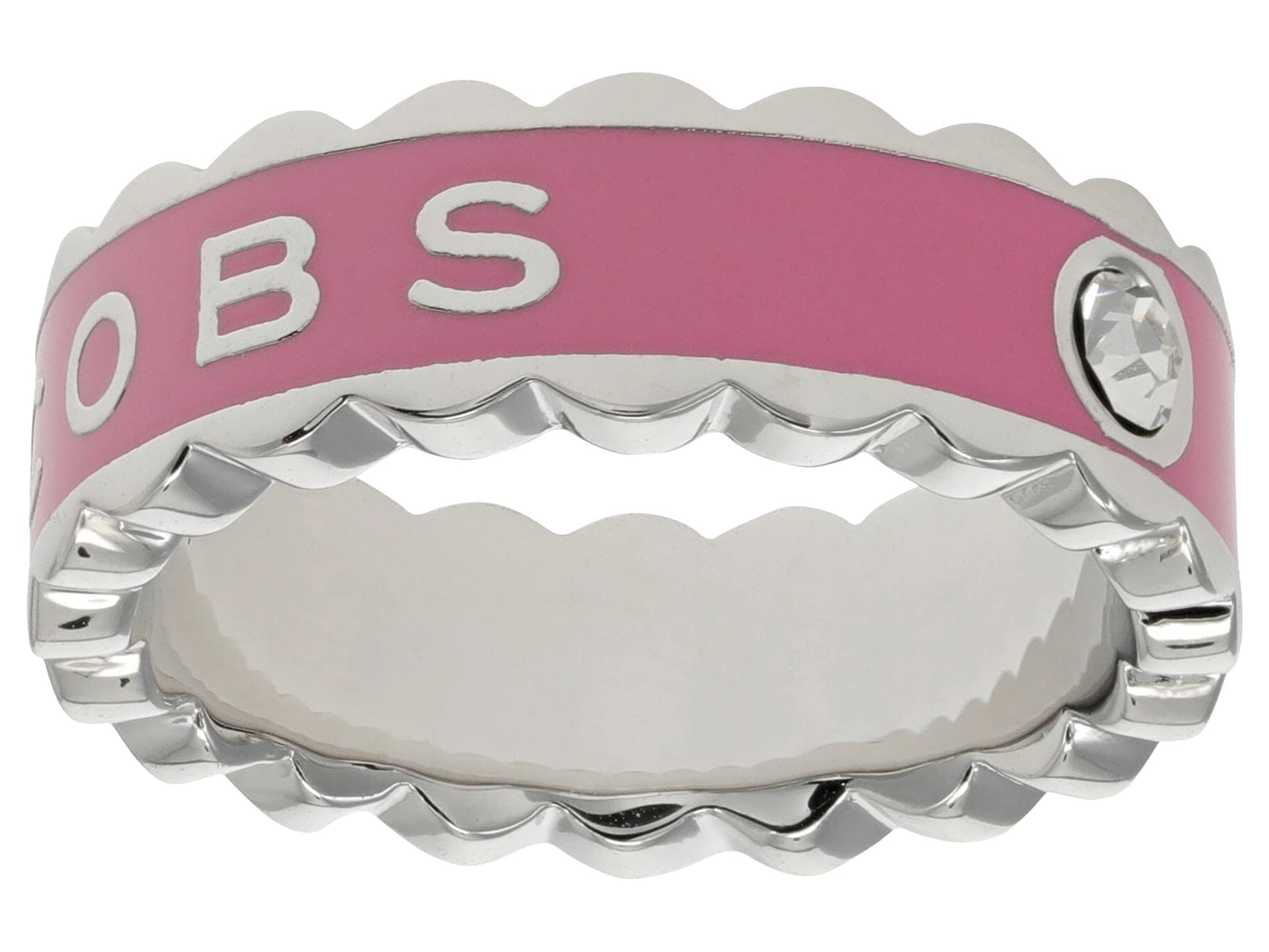 Marc Jacobs The Medallion Scalloped Ring Candy Pink/Silver 8