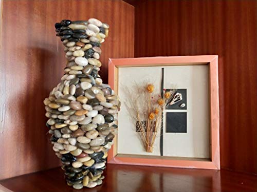 OUPENG Pebbles Polished Gravel, Natural Polished Mixed Color Stones, Small Decorative River Rock Stones 5 Pounds (80-Oz)