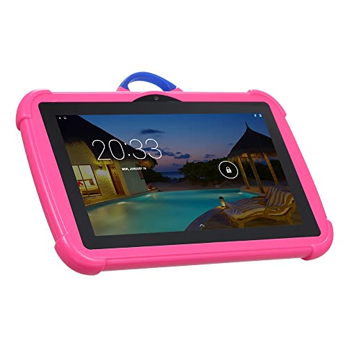 PENCHEN Q8 7 inch Kids Tablet IPS Screen 1024 * 600 Resolution 1GB+8GB Memory Android 6.0 Support WiFi/BT Connection Rose Red US Plug