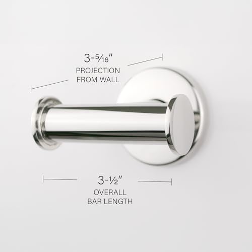 Seachrome Coronado Decorative Bath Wall Mount Double Robe Towel Hook, Stainless Steel, Polished