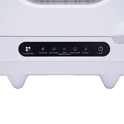 Portable Dishwasher Countertop 360° Spray Arms Mini Dishwasher with 5 Washing Programs Display Dishwasher for Apartments & Rvs(1200W)