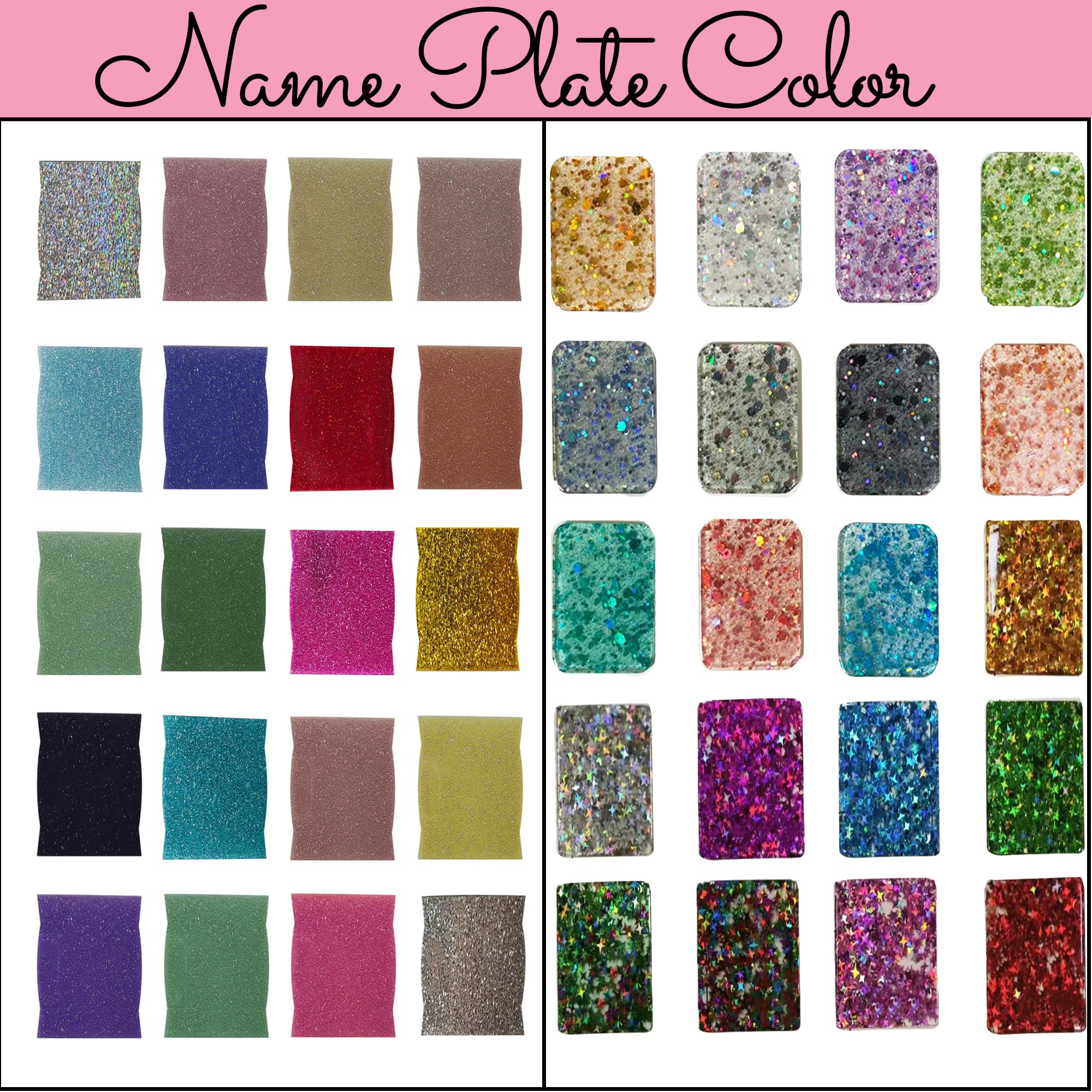 Personalized Name Plate for Stanley 20 30 40 Oz,Custom Name Tag for Stanley Cup - Raised Lettering - Customized Tumbler Name Plate,Tumbler Lid Topper (Glitter Scale + Glitter Stars)