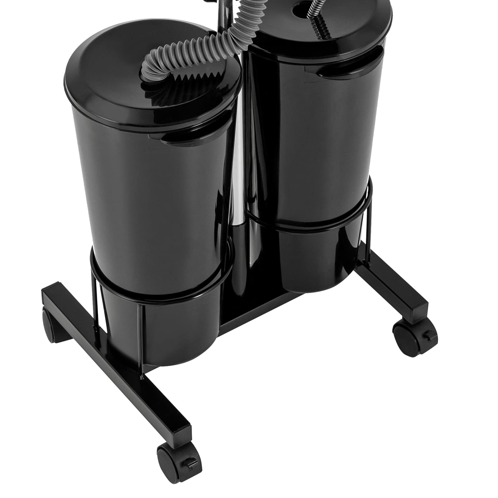 Portable Plastic Shampoo Unit with Electric Pump | with 2 Bucket and Drain Hoses | Basin Height Adjustable | Barber and Stylist Hair Salon Accessories