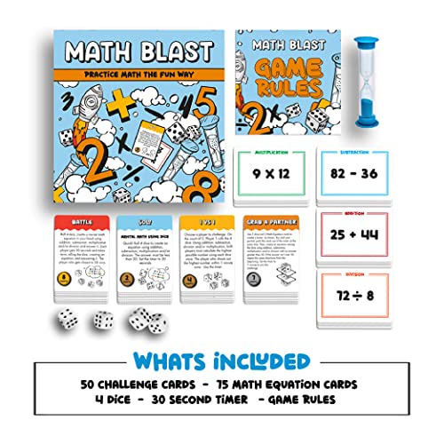 Math Blast! Cool Math Games for Kids 8-12 - Fun Educational Math Game for Home & Classroom - Practice Math The Fun Way with Math Kids, Math Games for Kids, & More