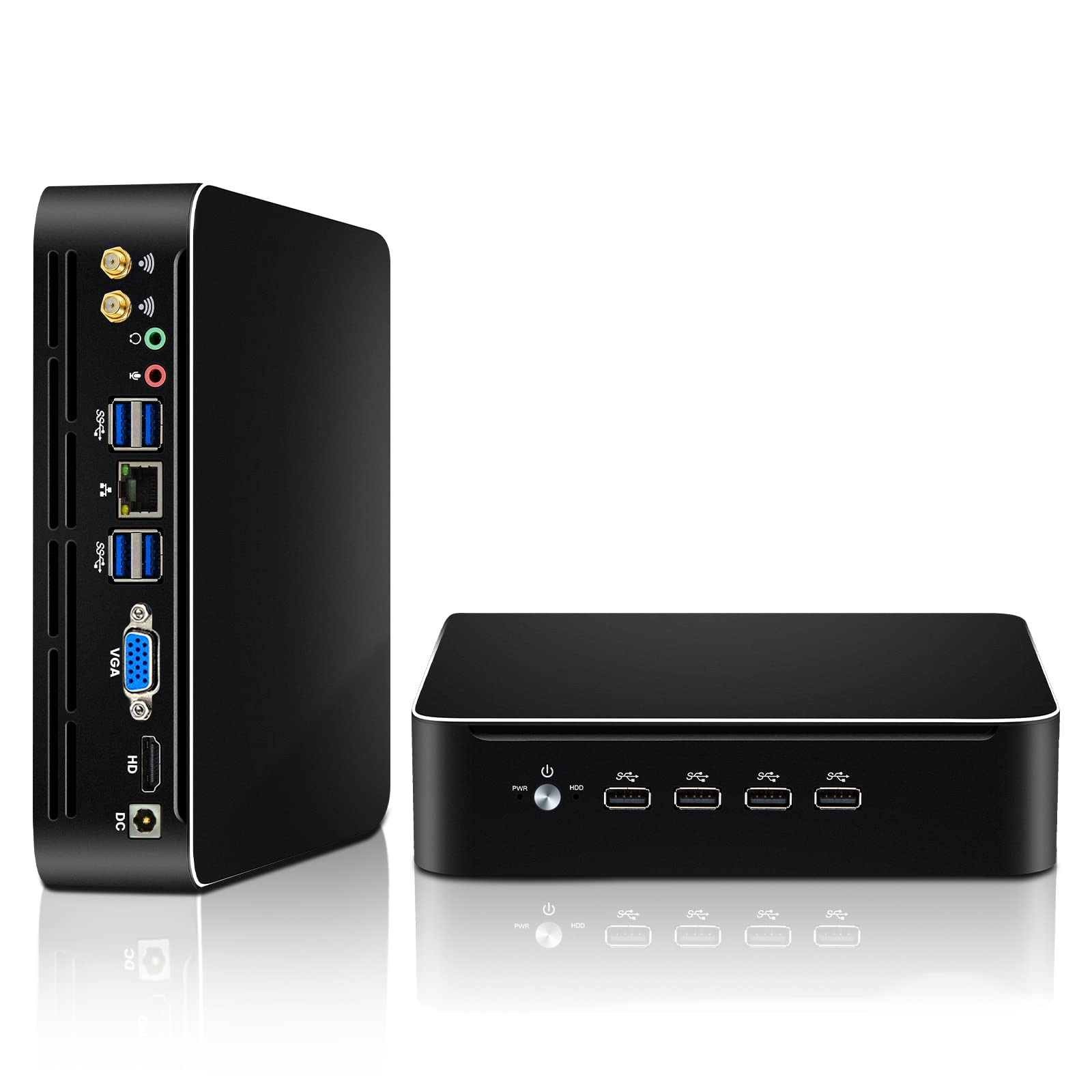 Mini Computers, KINUPUTE Gaming Desktop PC Core i7-8706G 3.1-4.1GHz, Radeon RX Vega M GL/GH 4G Graphics, Windows 11 Pro, 16G DDR4/ 512G NVME SSD, HDMI, VGA, 4K@60Hz, Dual-band Wifi, Bluetooth4.0, HTPC