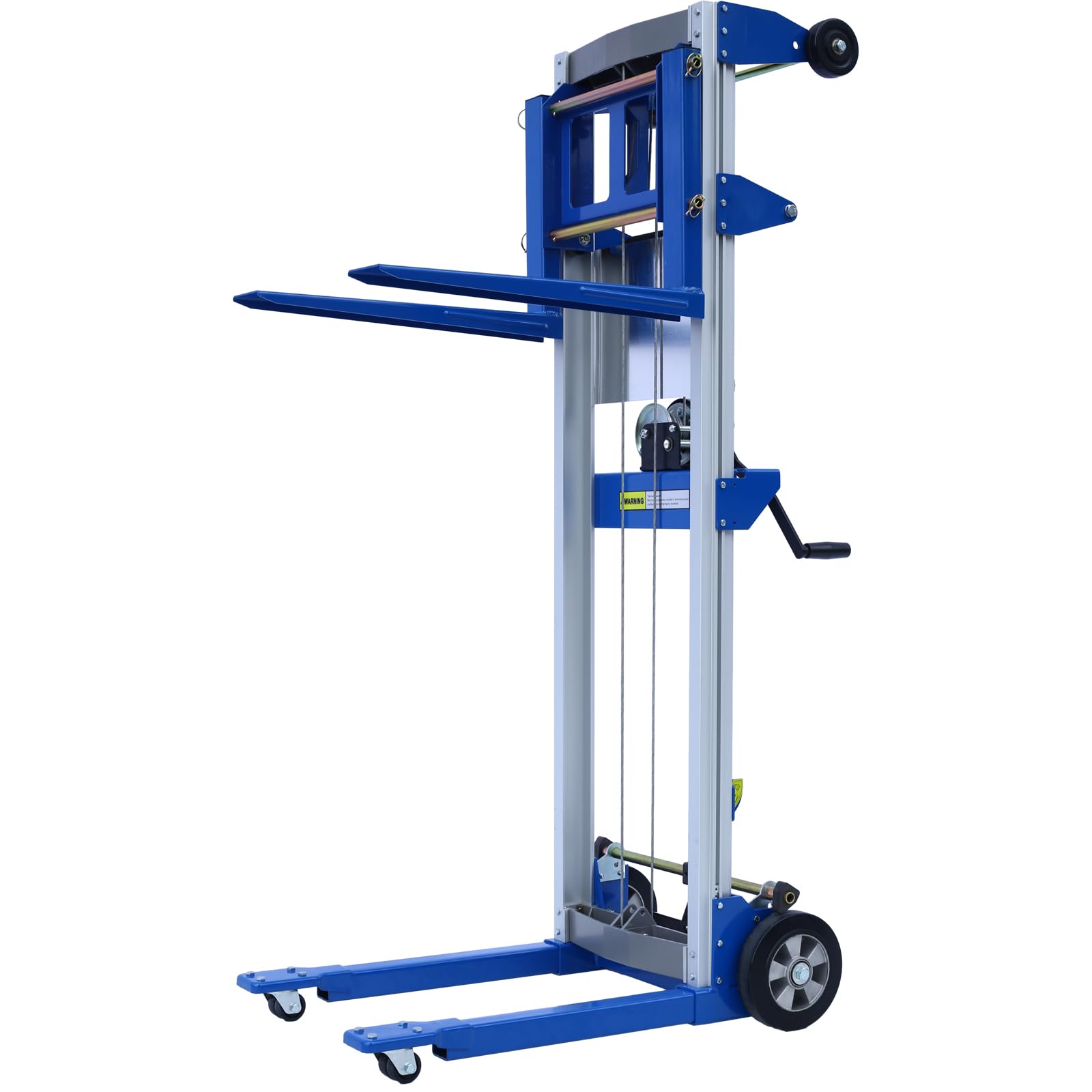 Miscoos Fixed Straddle Hand Winch Lift Truck, 34.6" Length, 24.8" Width, 66.9" Height, 500 lbs Capacity