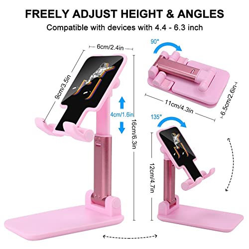 Space Astronaut Musical Note Foldable Desktop Cell Phone Holder Portable Adjustable Stand for Travel Desk Accessories